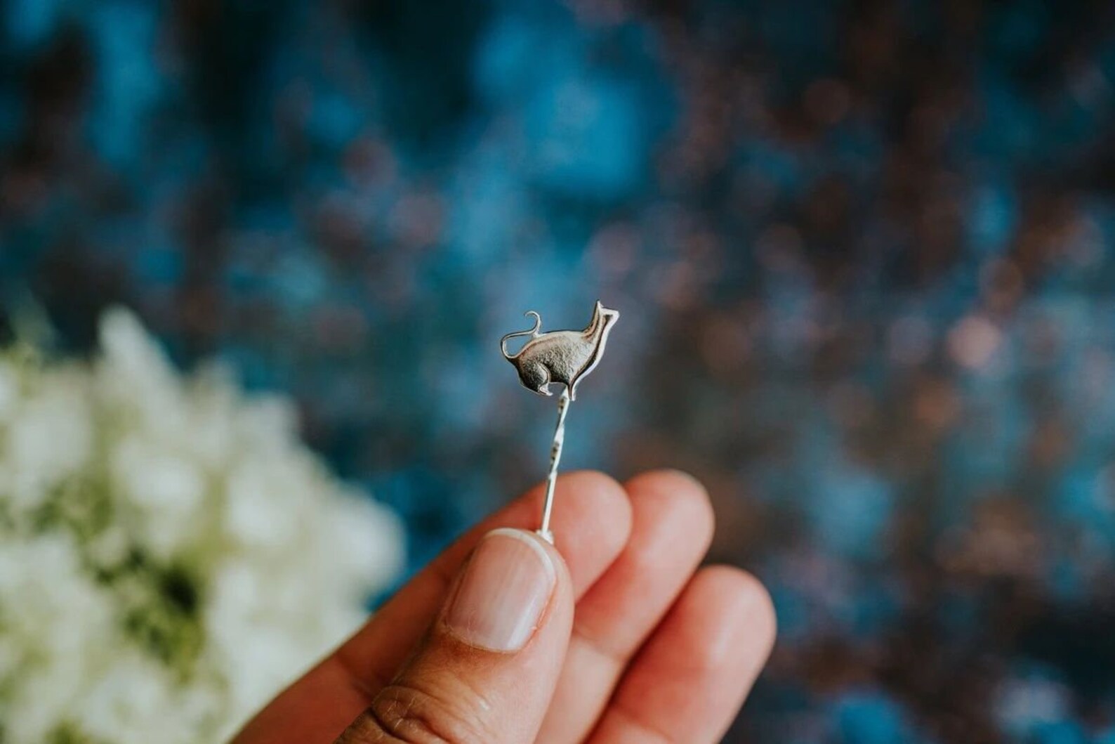 Sterling Silver Cat Pin Animal Jewellery Cat Brooch - Etsy