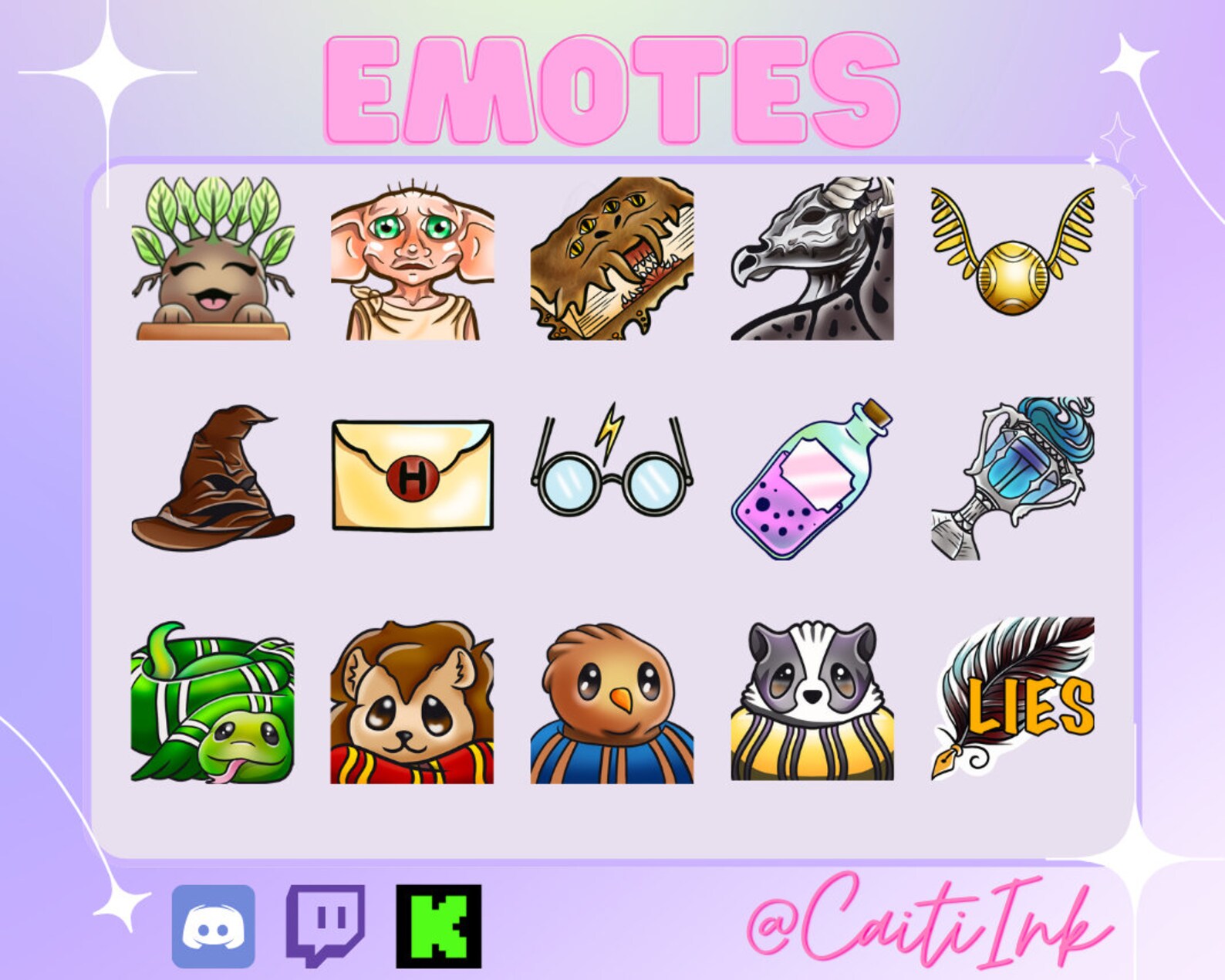 X15 Wizard World Emote Package for Twitch/discord/kick/youtube/tiktok ...