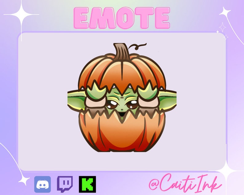Grogu Pumpkin Emote for Twitch/discord/kick/youtube/tiktok - Etsy