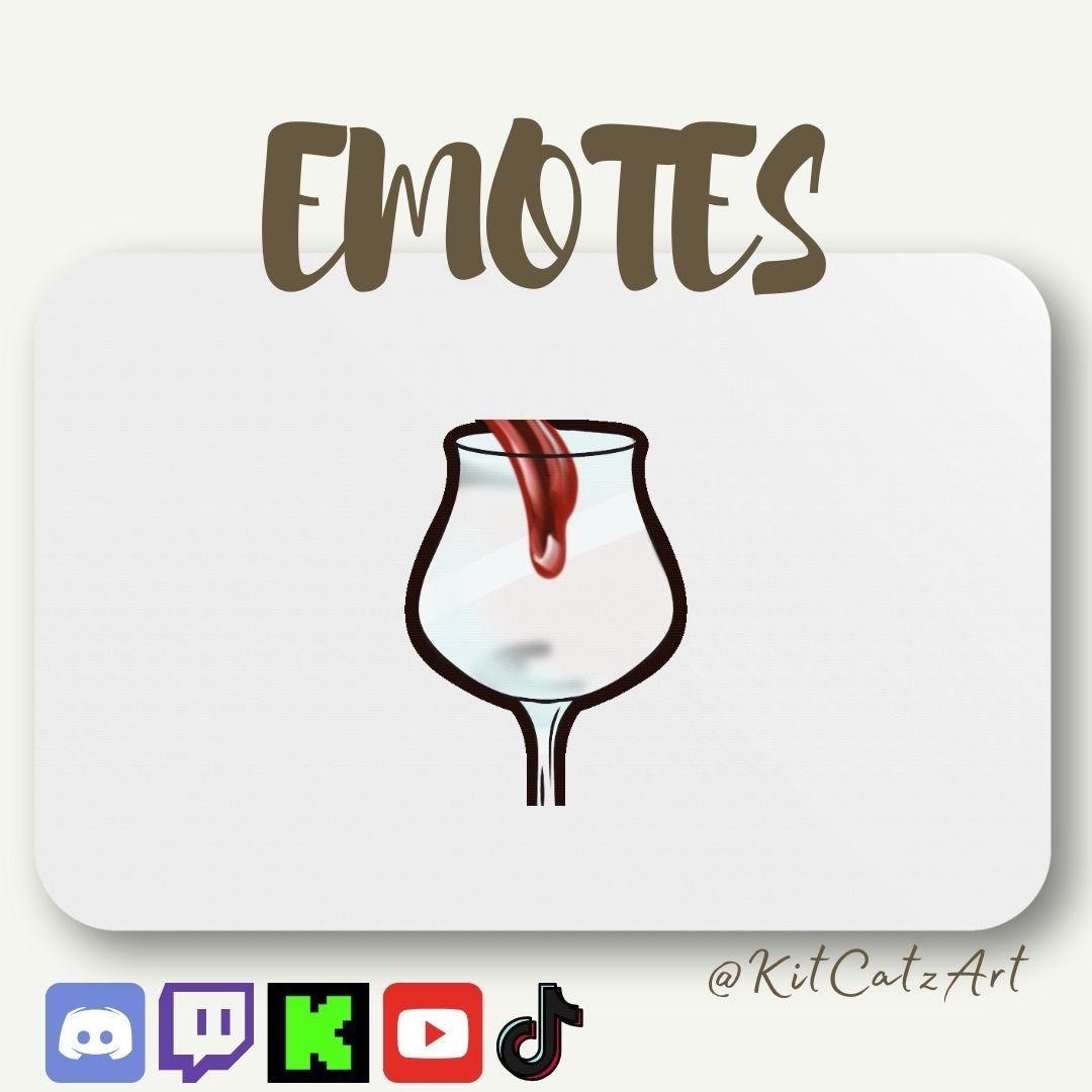 Animated Pouring Wine Emote Package for Twitch/discord/kick/youtube ...