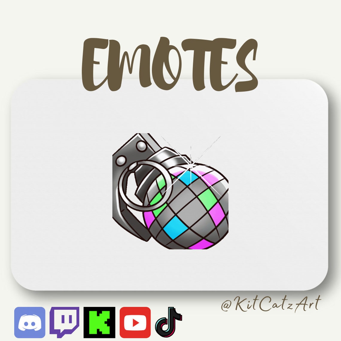 Bougie Bomb Animated Fort Night or Fork Knife Emote Package for Twitch ...