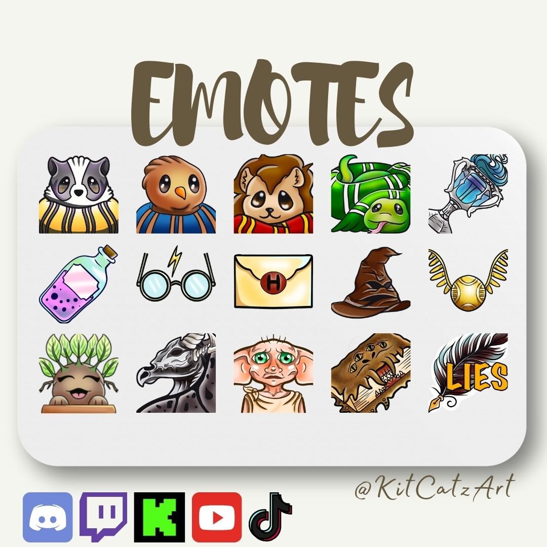 X15 Wizard World Emote Package for Twitch/discord/kick/youtube/tiktok ...