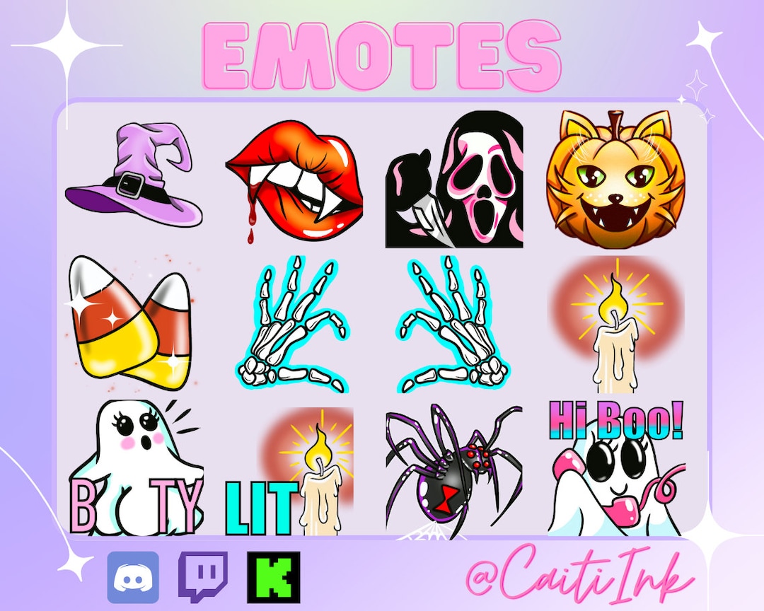 X12 Halloween Spooky Emote Package for Twitch/discord/kick/youtube ...