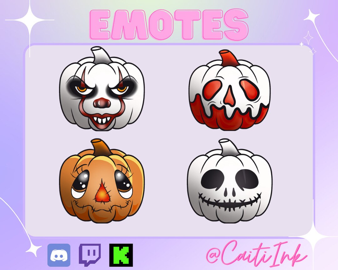 Pumpkin Painted Scary Faces Emote Package X4 - Etsy