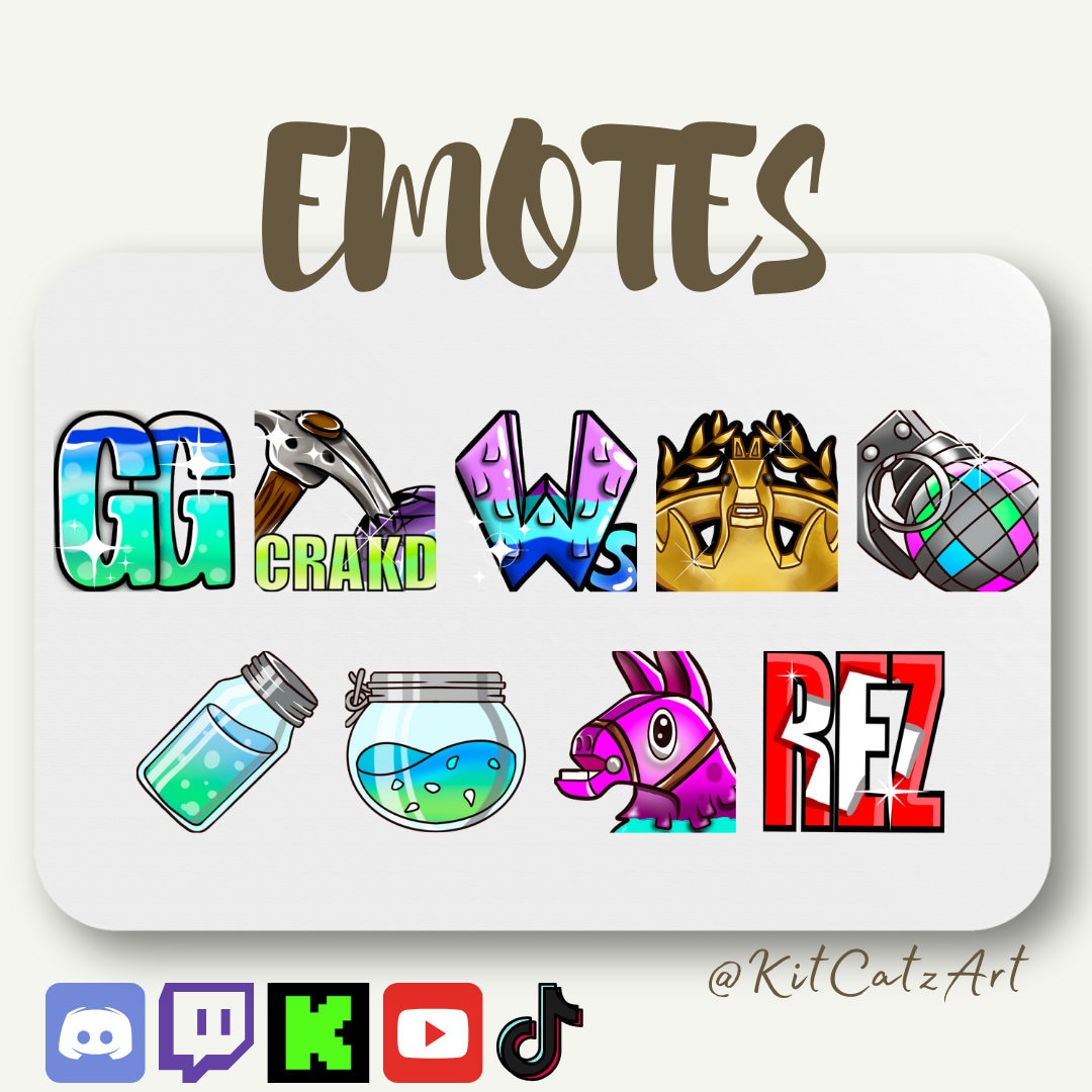 X10 Fort Night or Fork Knife Emote Package for Twitch/discord/kick ...