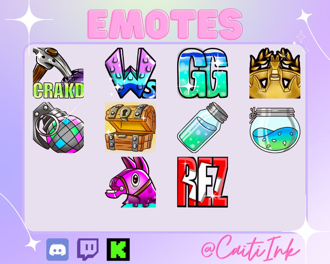 X10 Fort Night or Fork Knife Emote Package for Twitch/discord/kick ...