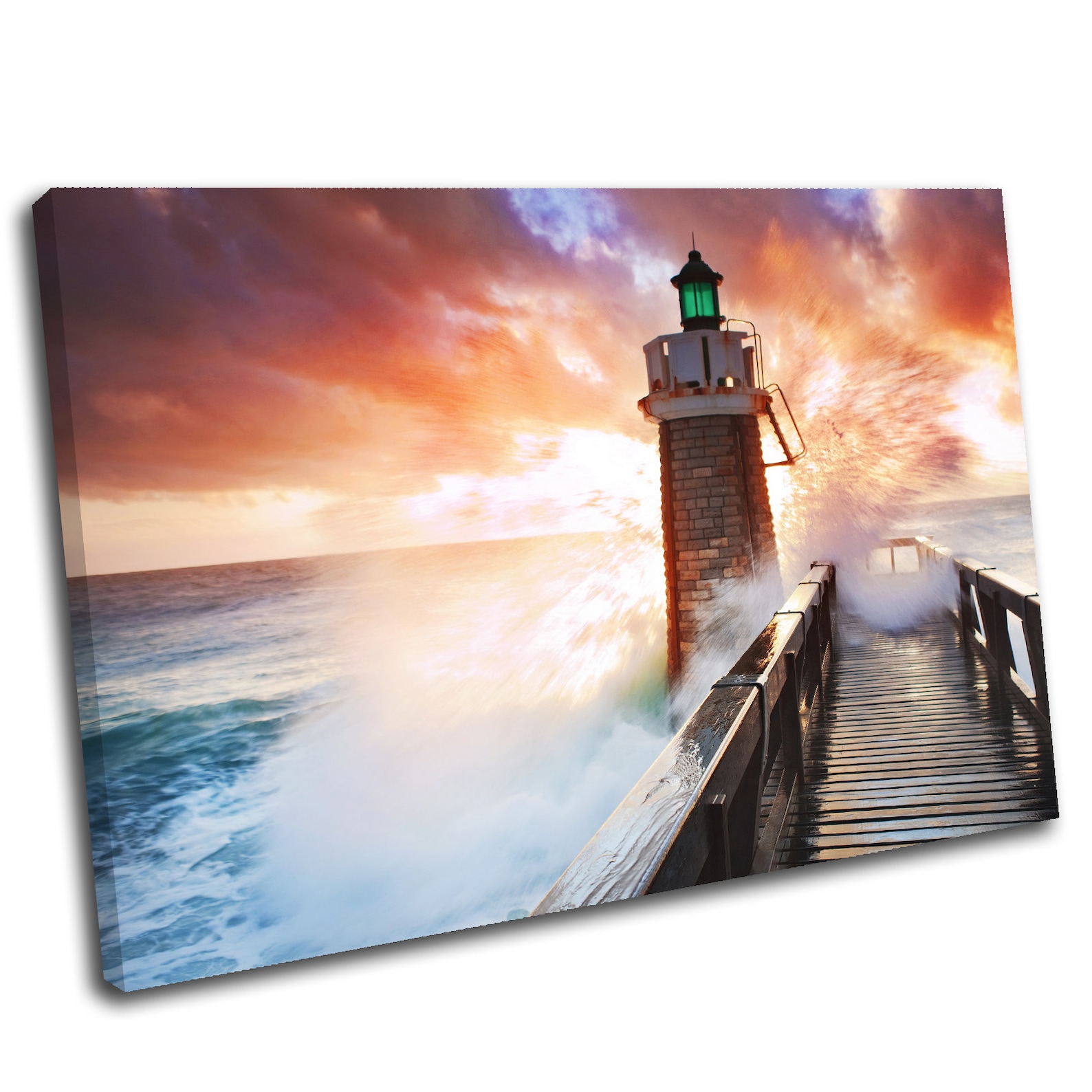 Lighthouse View Landscape Canvas Wall Art Print Framed - Etsy