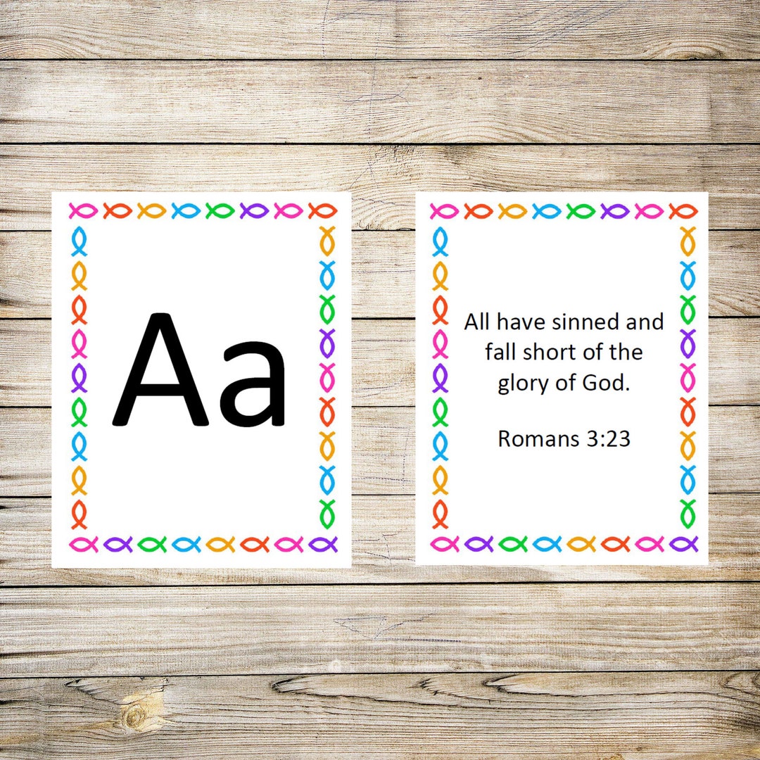 Alphabet Bible Verse Card - Printable PDF CSB Version - Etsy