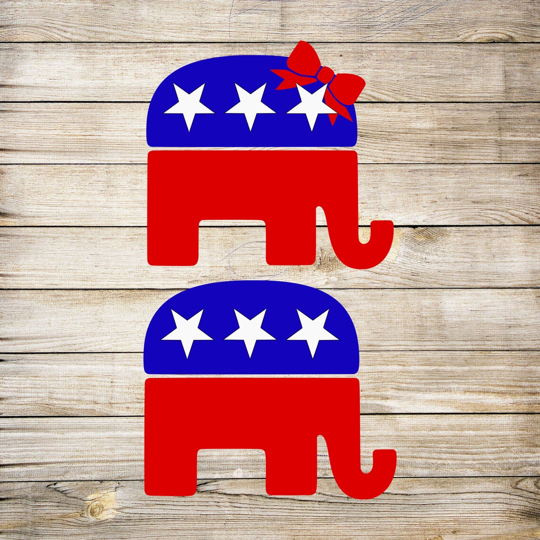 GOP Republican Elephant SVG - Etsy