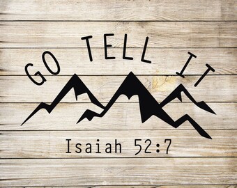 Go Tell It on the Mountain Clipart, Instant Download, Sublimation ...