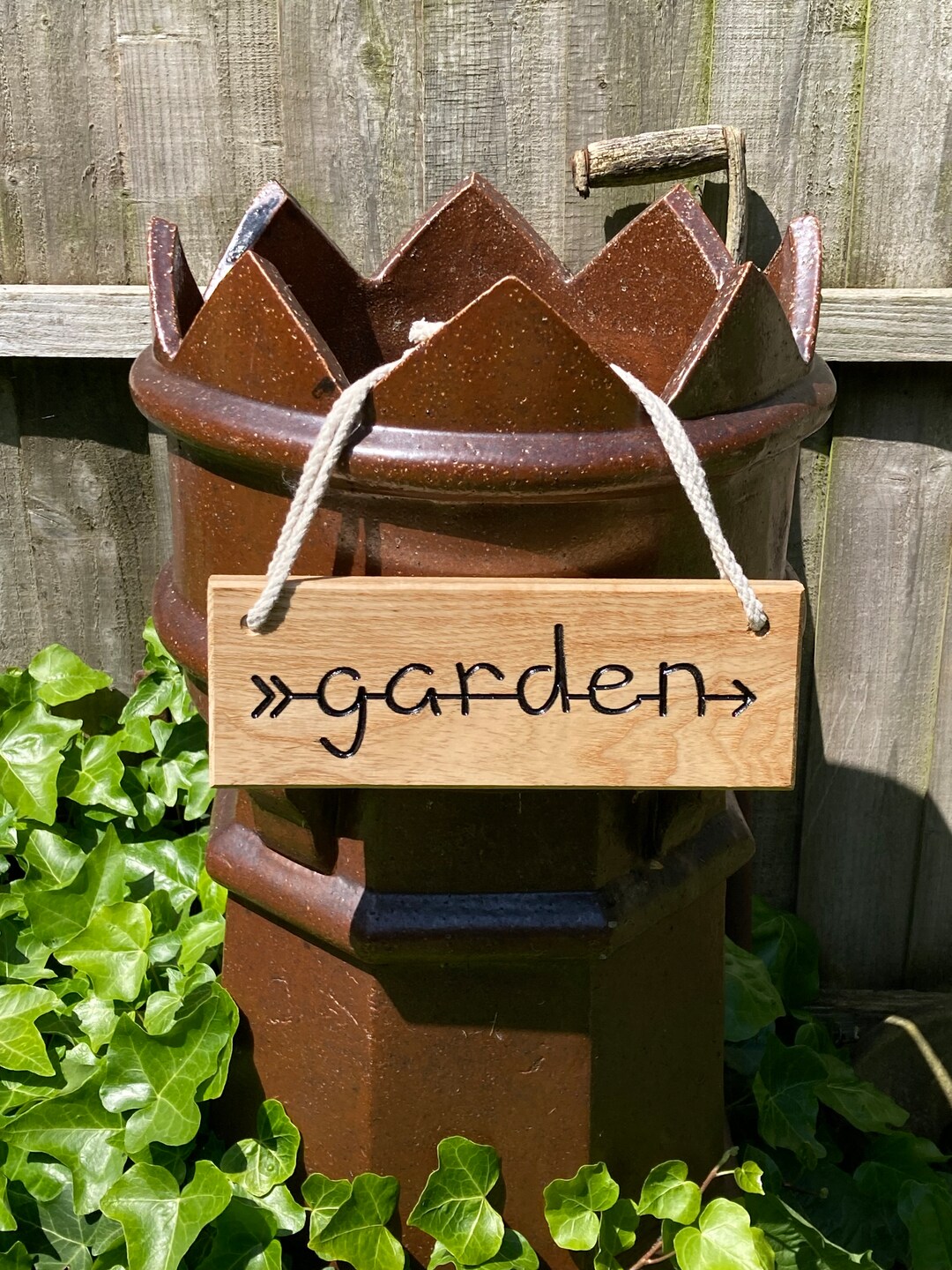 Garden Arrow Sign 100 Year Old Reclaimed Wood, Carved Garden Sign - Etsy