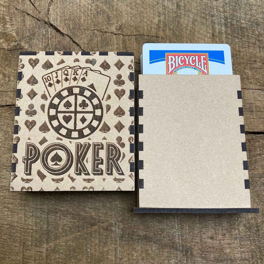 Poker Playing Card Display Box, Laser Cut and Engraved. Bicycle Cards ...
