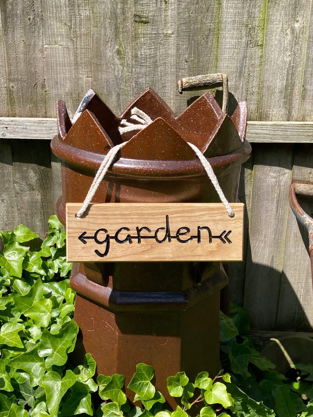 Garden Arrow Sign - 100 Year Old Reclaimed Wood, Carved Garden Sign - Etsy