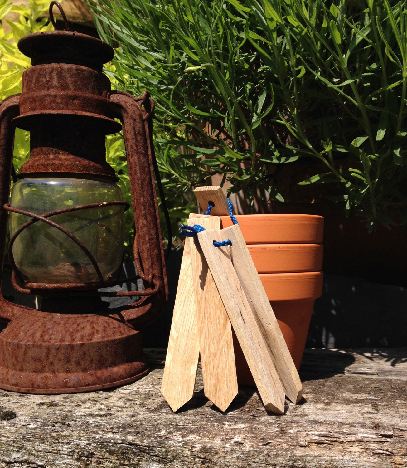 Plant Tags - Handmade Reclaimed Oak - Etsy