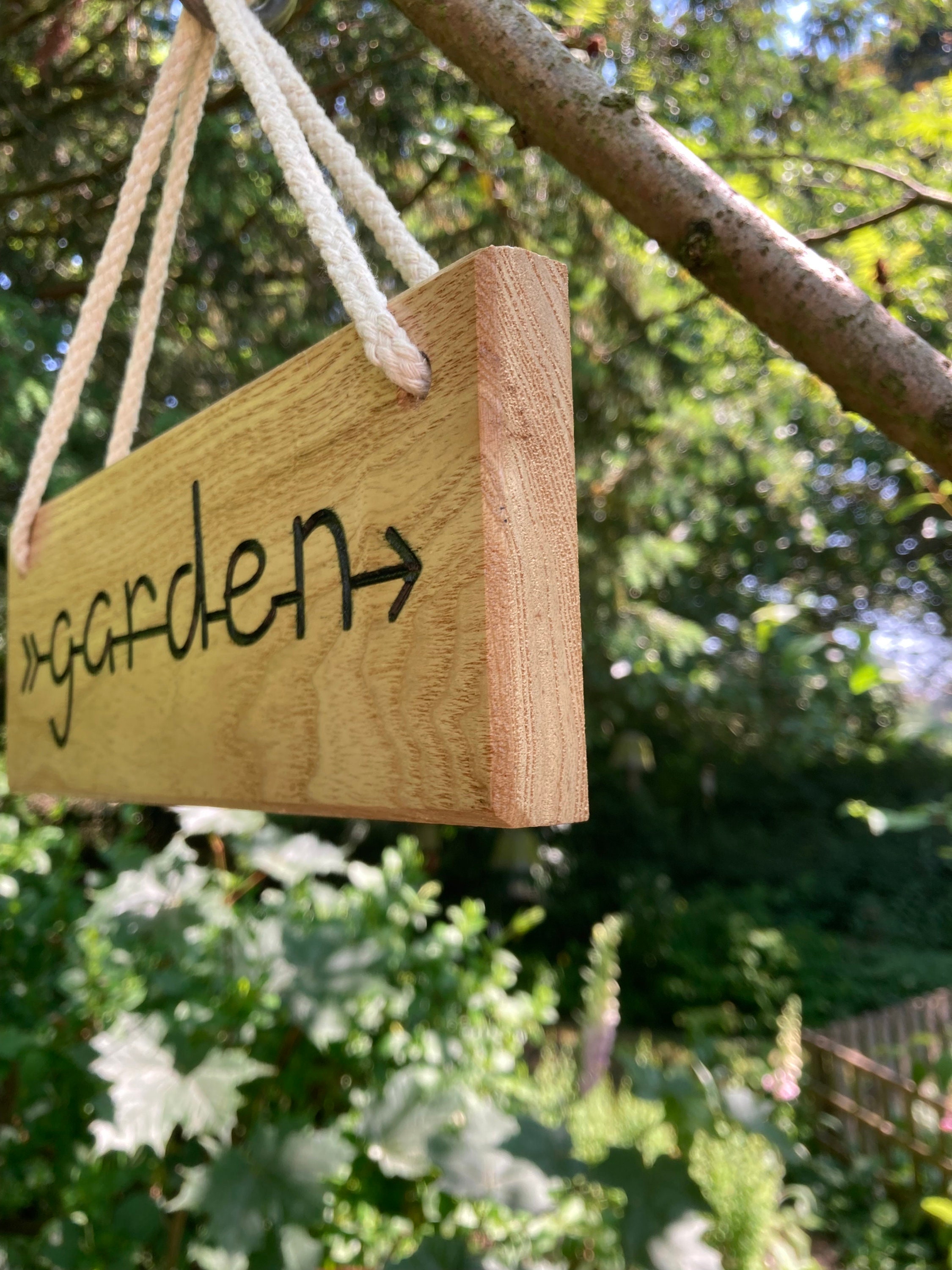 Garden Arrow Sign 100 Year Old Reclaimed Wood, Carved Garden Sign - Etsy
