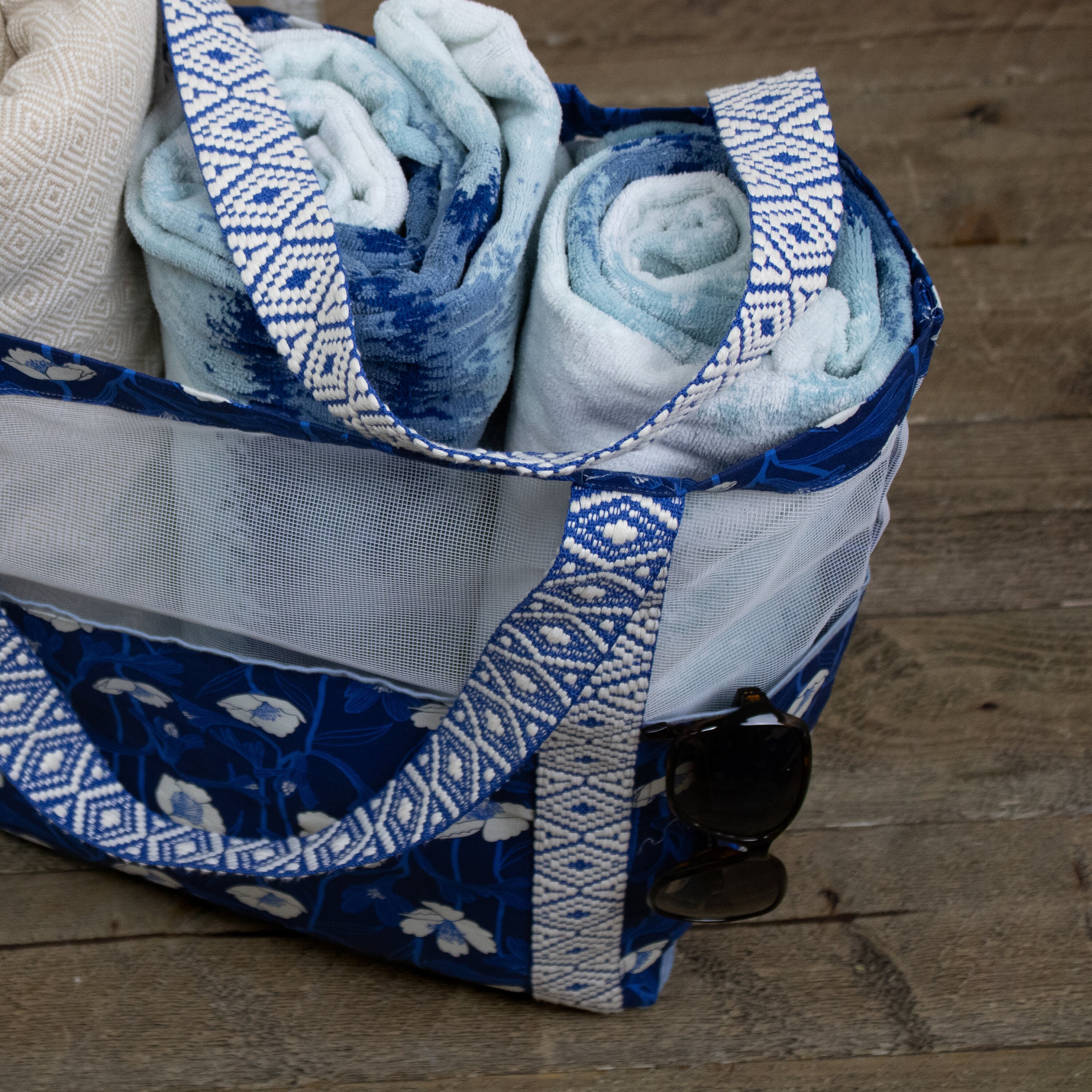 Brandt Beach Bag - PDF Sewing Pattern - Beach Bag Pattern - Mesh Tote ...