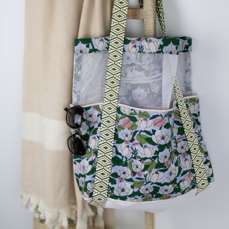 Brandt Beach Bag - PDF Sewing Pattern - Beach Bag Pattern - Mesh Tote ...