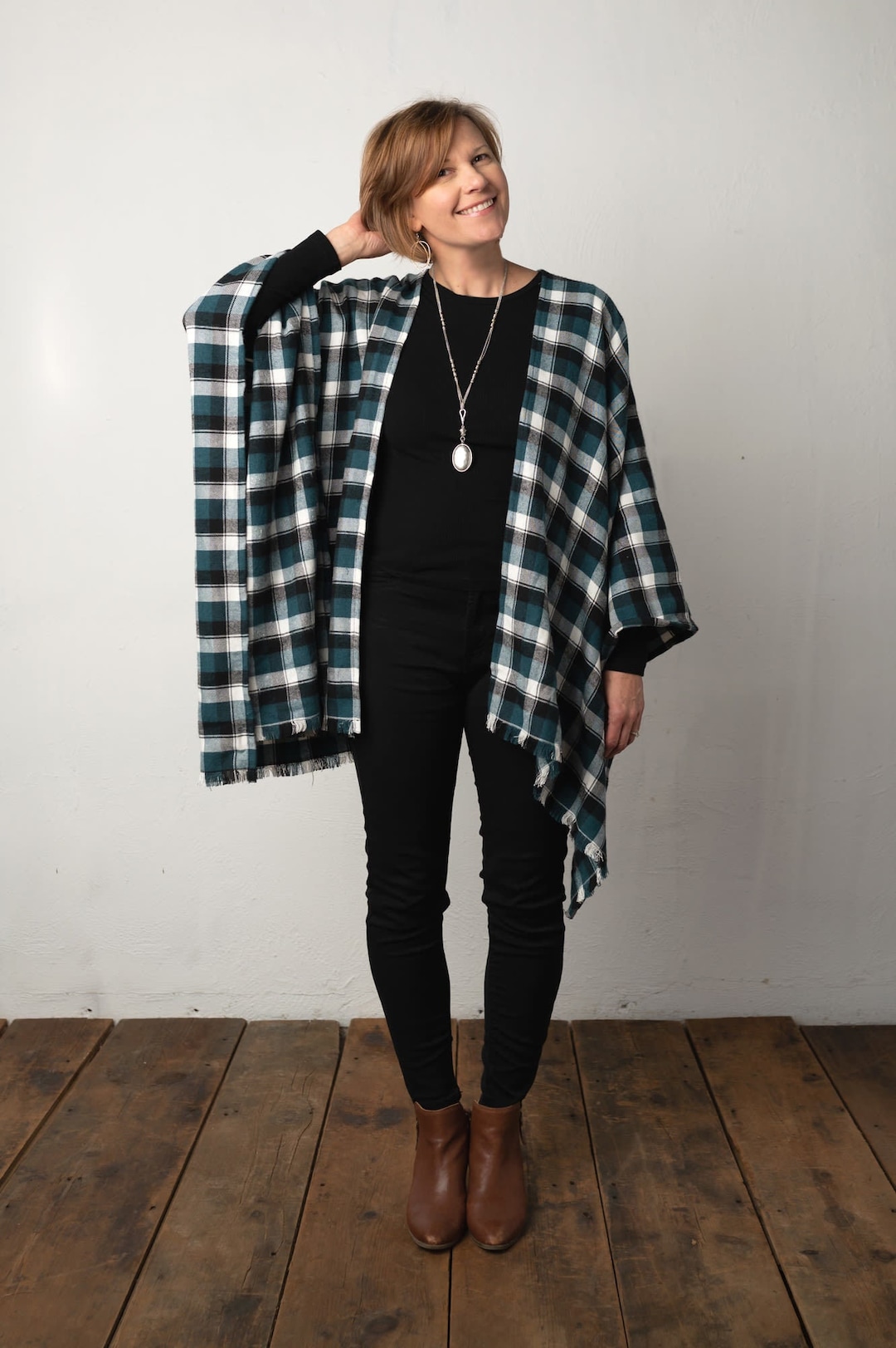Fringed Flannel Wrap Sewing Pattern: Easy DIY Scarf (PDF Pattern) - Etsy