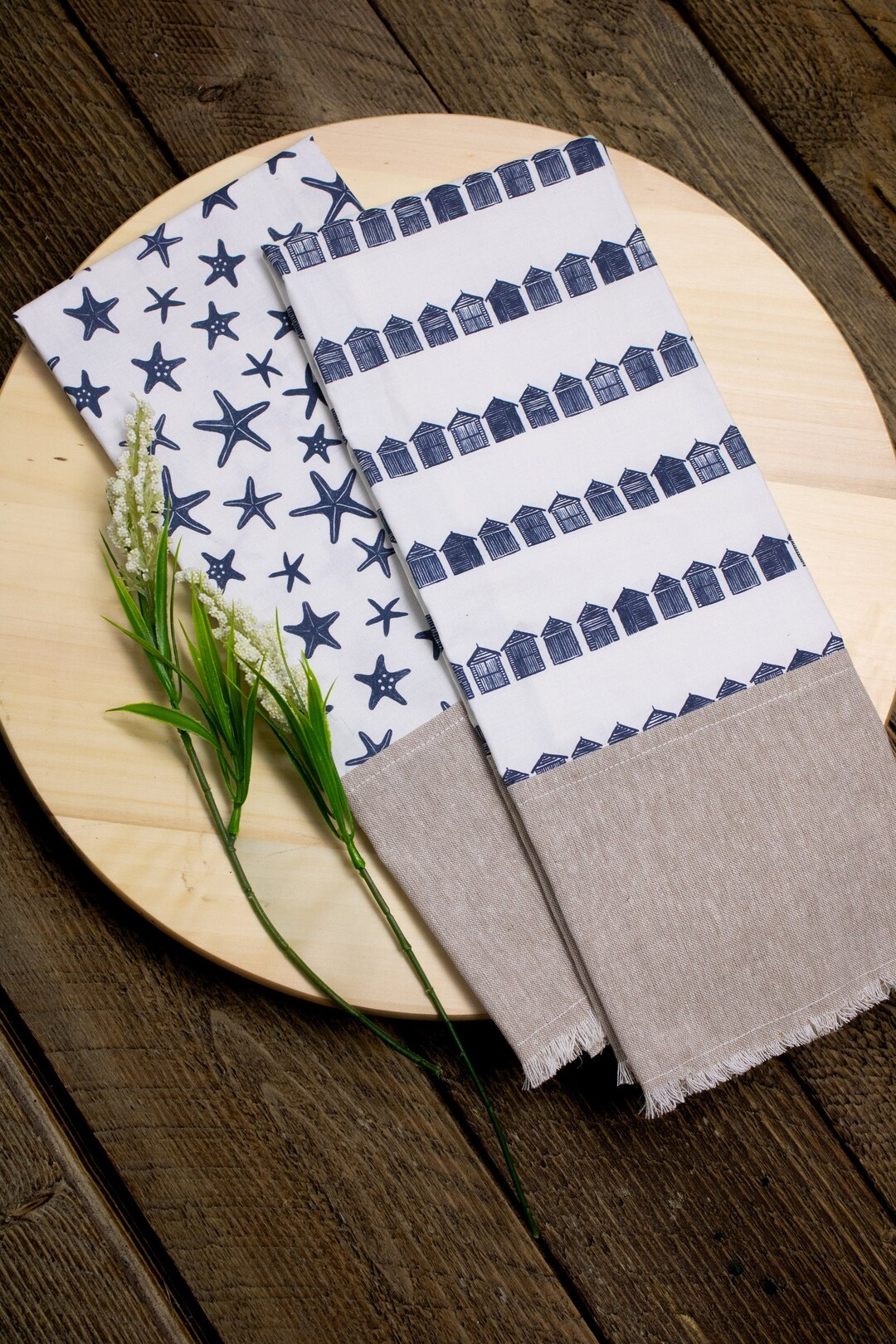 Fringed Tea Towels - PDF Sewing Pattern - Easy Tea Towels - Tea Towels ...