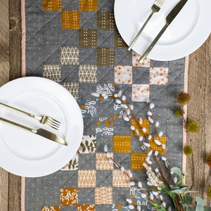 The Plus One Tablerunner - PDF Pattern - Tablerunner Pattern - Quilted Tablerunner - Patchwork ...