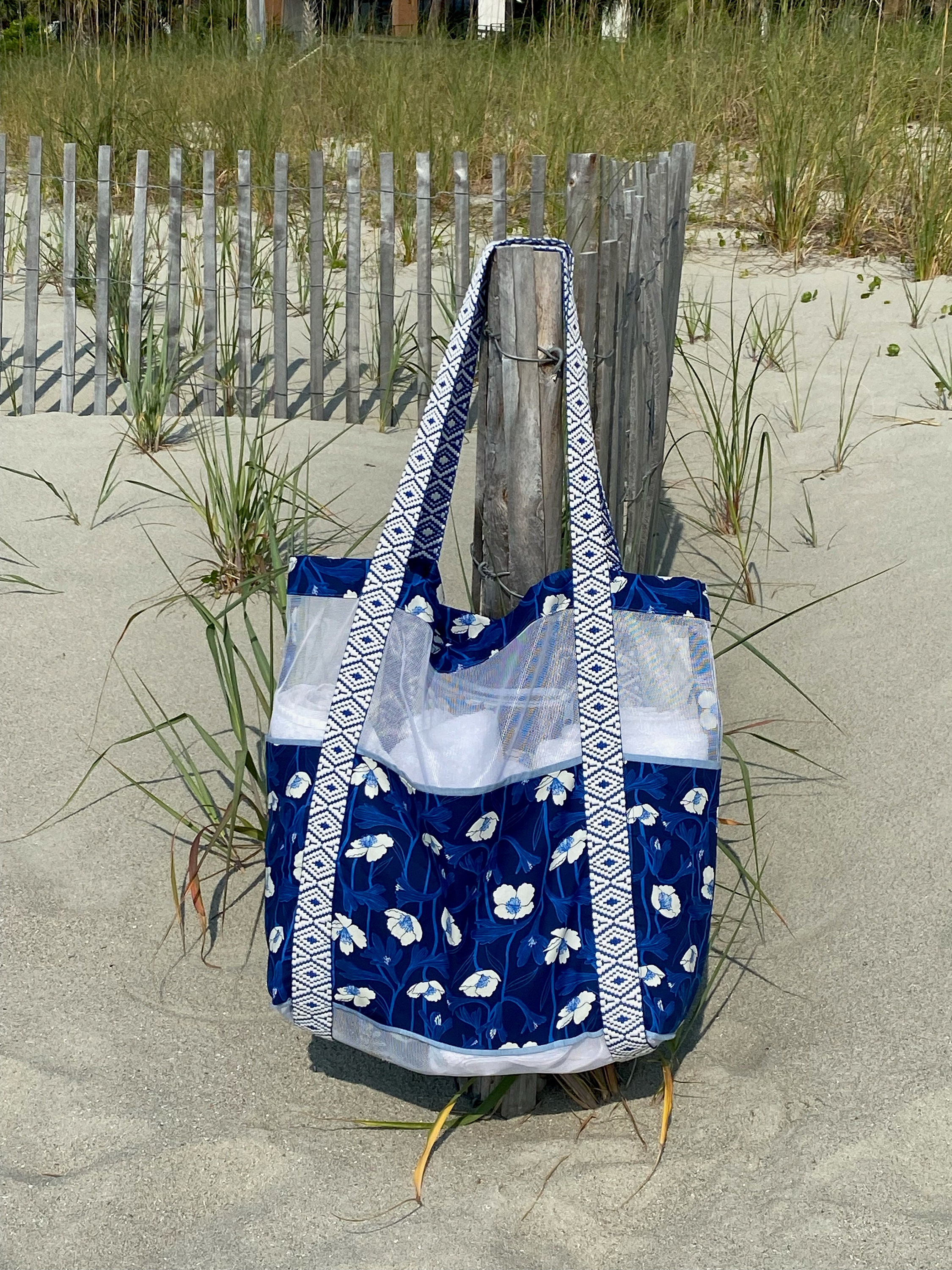 Brandt Beach Bag - PDF Sewing Pattern - Beach Bag Pattern - Mesh Tote ...