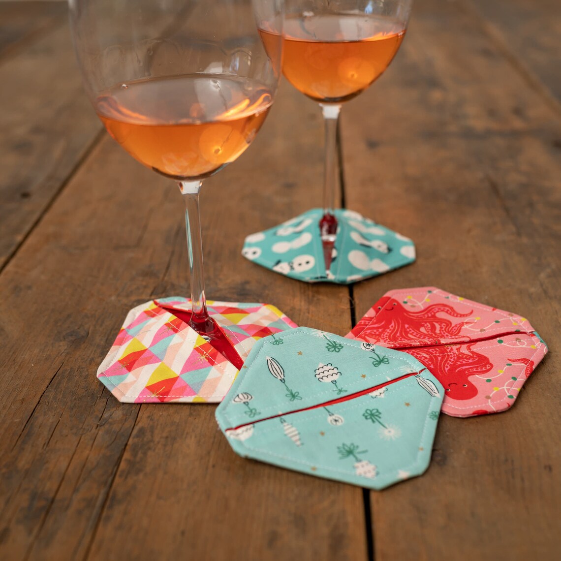 Wine Glass Slippers PDF Sewing Pattern - Coasters & Charms - Etsy