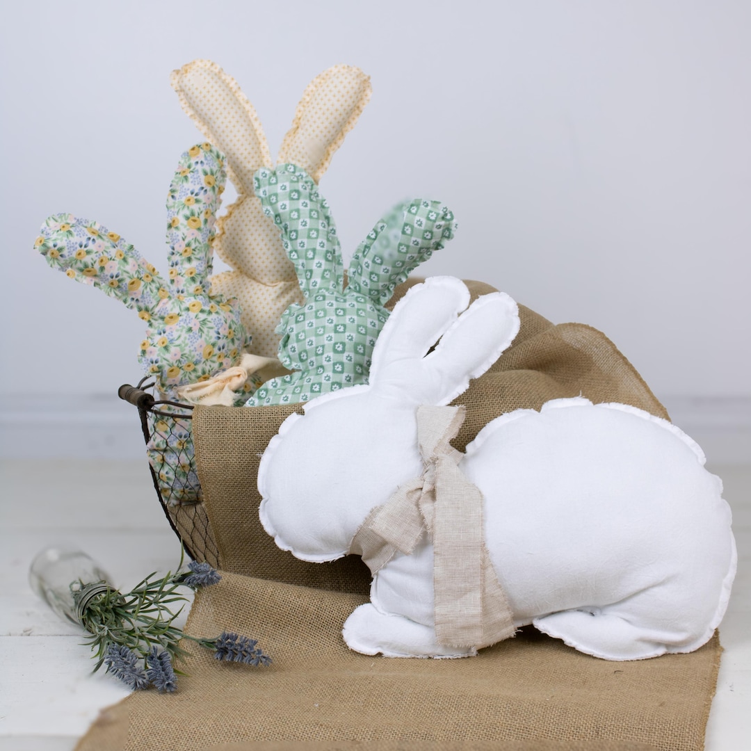 Bunny Trail Lane - PDF Pattern - Bunny Pillow Pattern - Easy Sewing ...