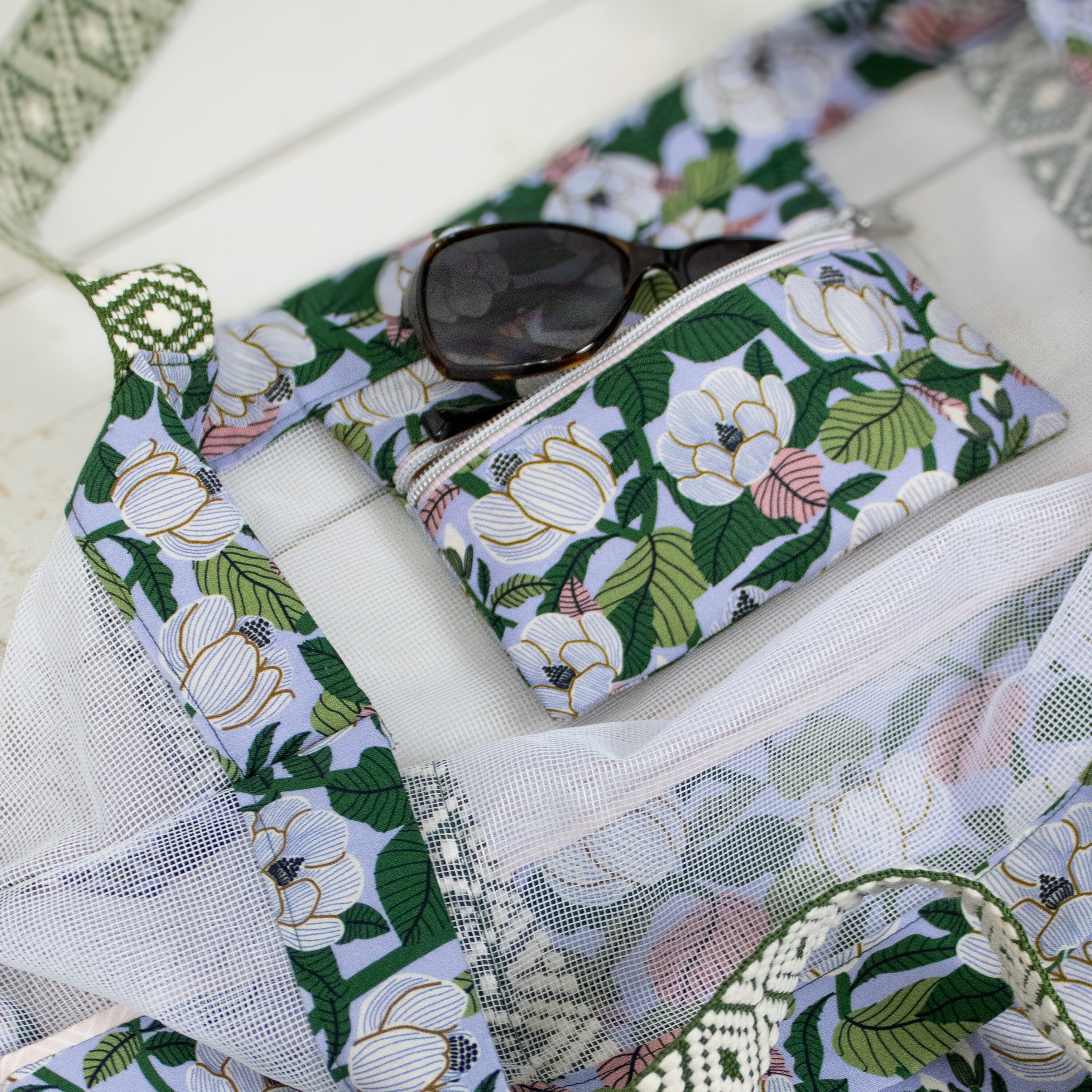 Brandt Beach Bag - PDF Sewing Pattern - Beach Bag Pattern - Mesh Tote ...