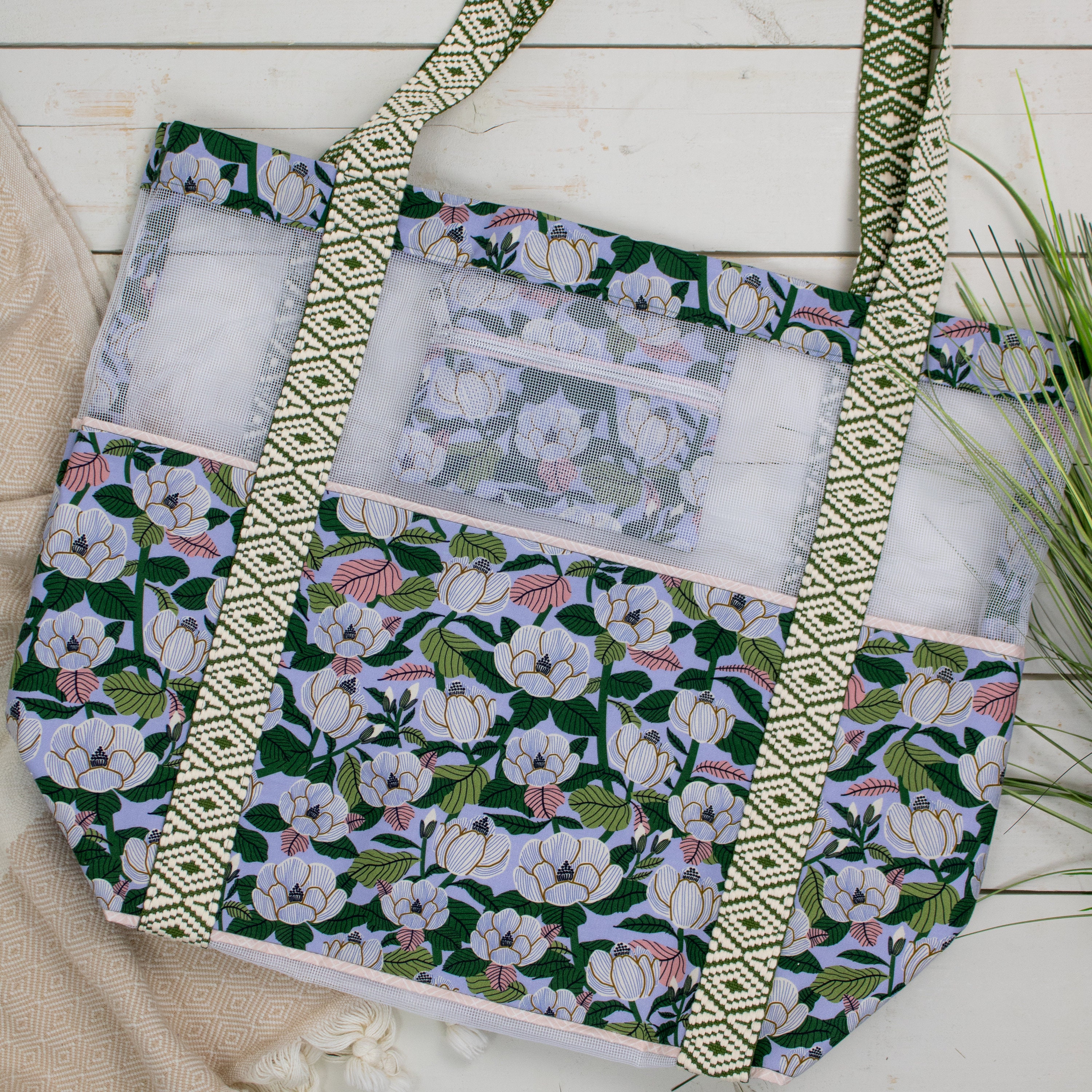 Brandt Beach Bag - PDF Sewing Pattern - Beach Bag Pattern - Mesh Tote ...