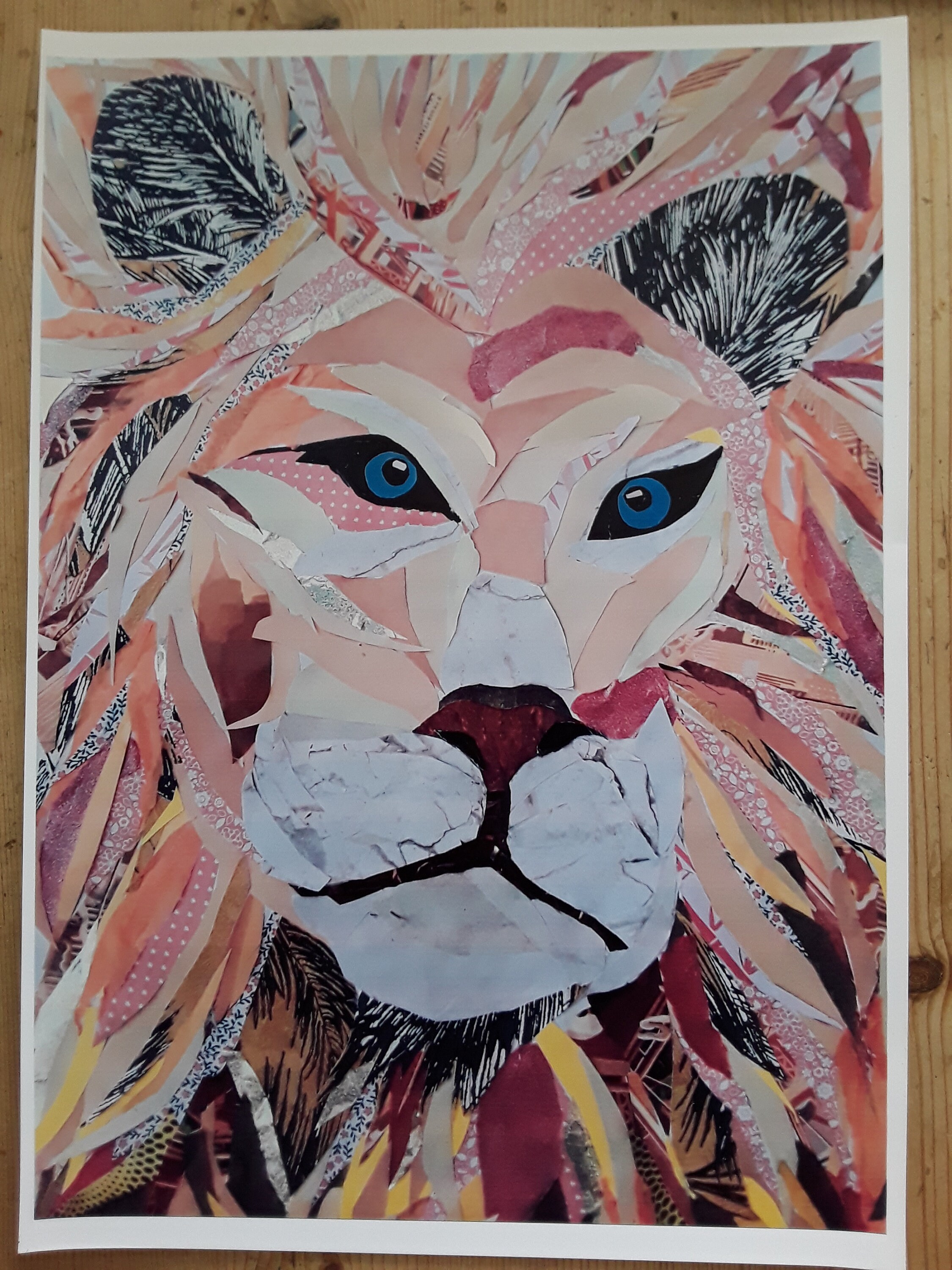 Lion Collage A4 Digital Print - Etsy
