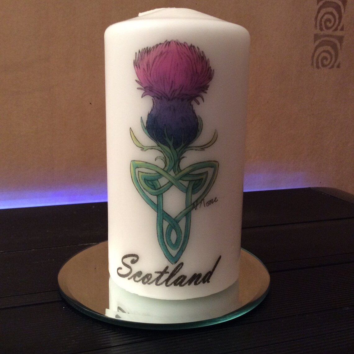 Scotland Thistle Candle - Etsy