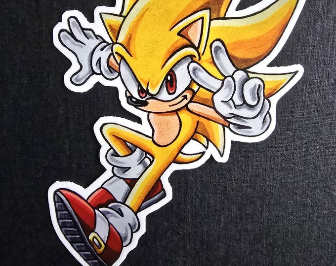 Super Sonic Sticker - Etsy