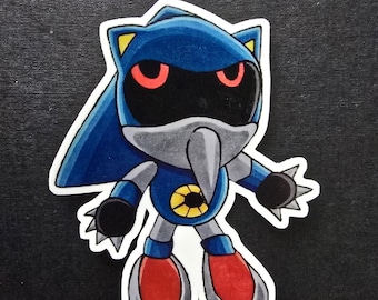 Metal Sonic Plush Hue Hue Meme Sticker - Etsy