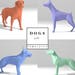 Printable DIY Template (PDF). Dogs Set Low Poly Paper Model Templates ...