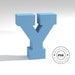 Printable DIY Template (PDF). Letter Y Low Poly Paper Model Template ...