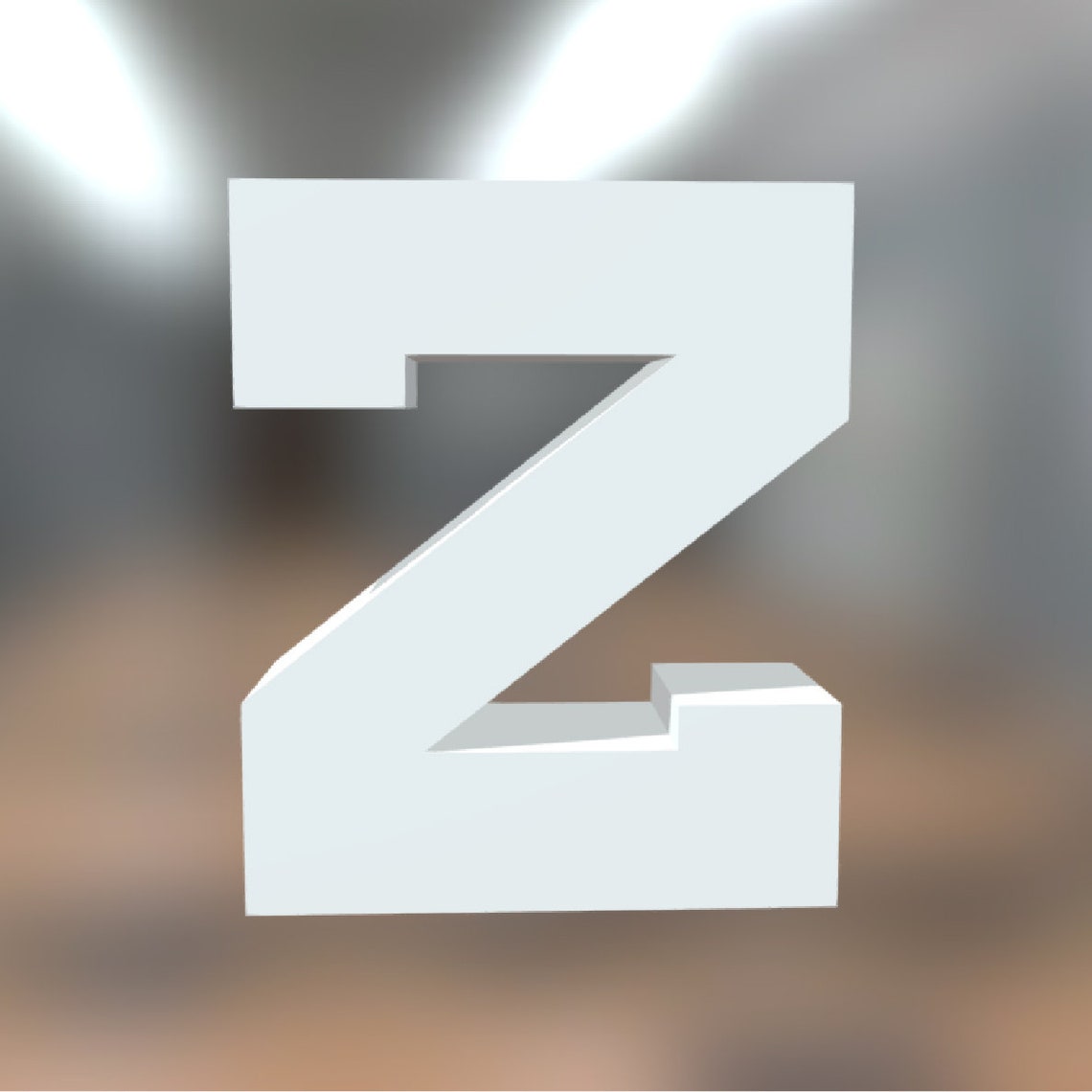 Printable DIY Template PDF. Letter Z Low Poly Paper Model | Etsy