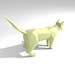 Printable DIY Template (PDF). Cat Low Poly Paper Model Template. 3D ...