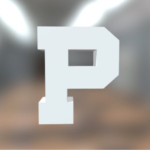 Printable DIY Template (PDF). Letter P Low Poly Paper Model Template ...