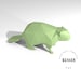 Printable DIY Template (PDF). Beaver Low Poly Paper Model Template. 3D ...