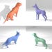 Printable DIY Template (PDF). Dogs Set Low Poly Paper Model Templates ...
