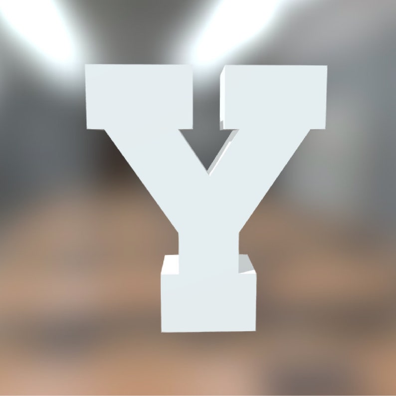 Printable DIY Template PDF. Letter Y Low Poly Paper Model | Etsy