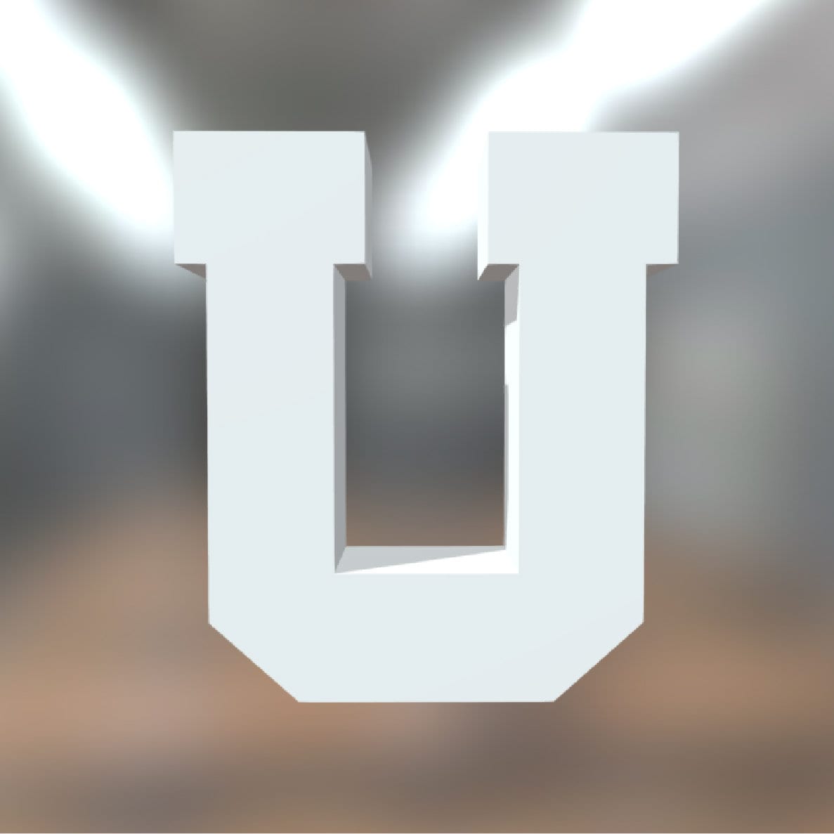 Printable DIY Template PDF. Letter U Low Poly Paper Model | Etsy