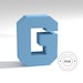 Printable DIY Template (PDF). Letter G Low Poly Paper Model Template ...