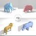 Set of 4 Printable DIY Templates (PDF). African Animals Paper Model ...