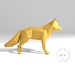 Printable DIY Template (PDF). Fox Low Poly Paper Model Template. 3D ...