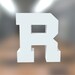 Printable DIY Template (PDF). Letter R Low Poly Paper Model Template ...