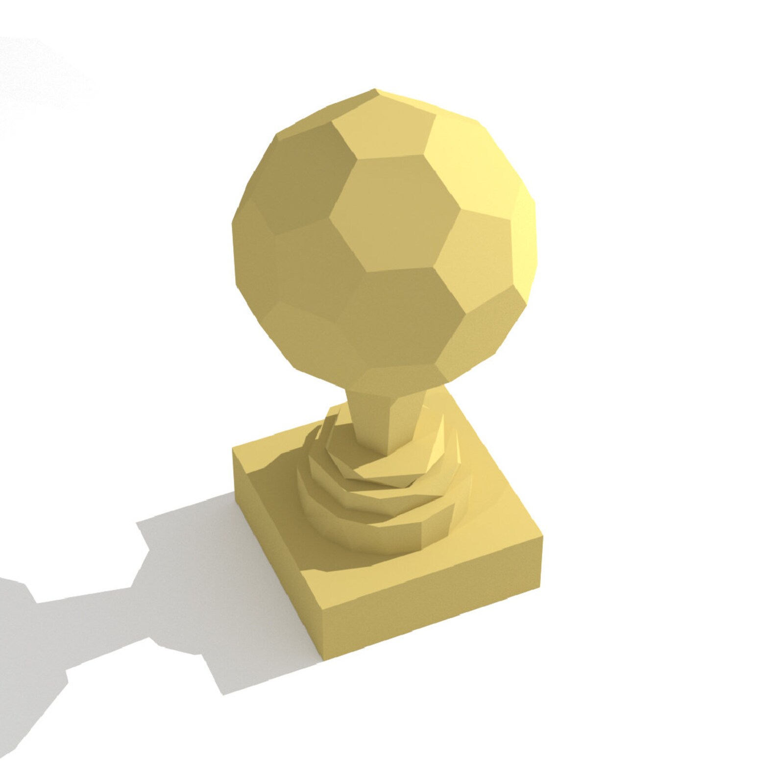 Printable DIY Template (PDF). Sports Trophy. Soccer. Ball Trophy Low ...