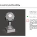 Printable DIY Template PDF. Sports Trophy. Soccer. Ball Trophy Low Poly ...