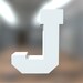 Printable DIY Template (PDF). Letter J Low Poly Paper Model Template ...