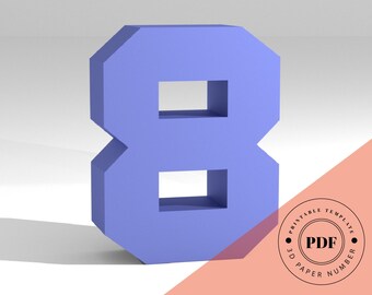 Printable DIY Template PDF. Letter E Low Poly Paper Model - Etsy